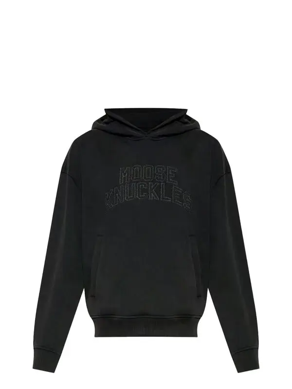 Moose Knuckles Logo-detailed Hoodie - Black