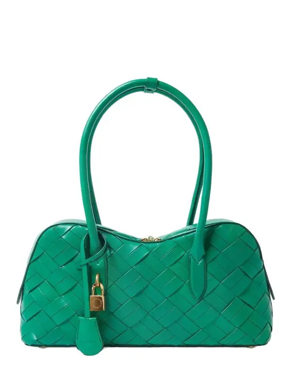 Stella McCartney Ryder Woven Shoulder Bag - Green