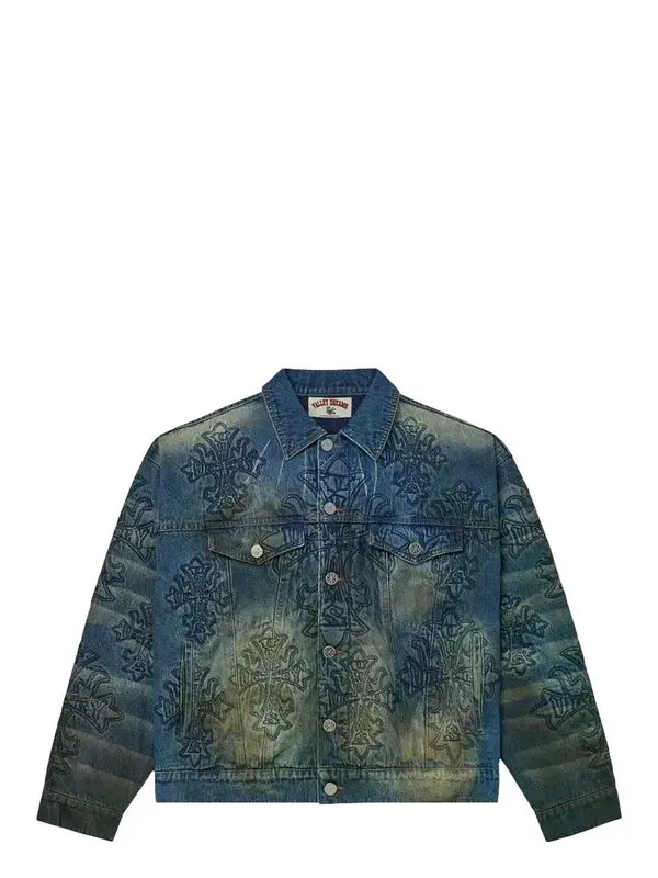 VALE FOREVER Cross Denim Jacket - Blue