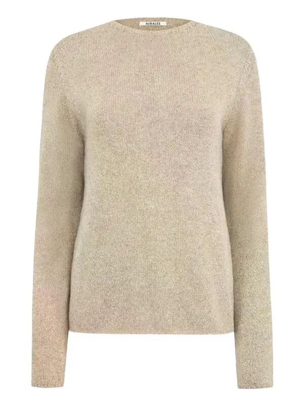 Auralee Crew-neck Sweater - Neutrals