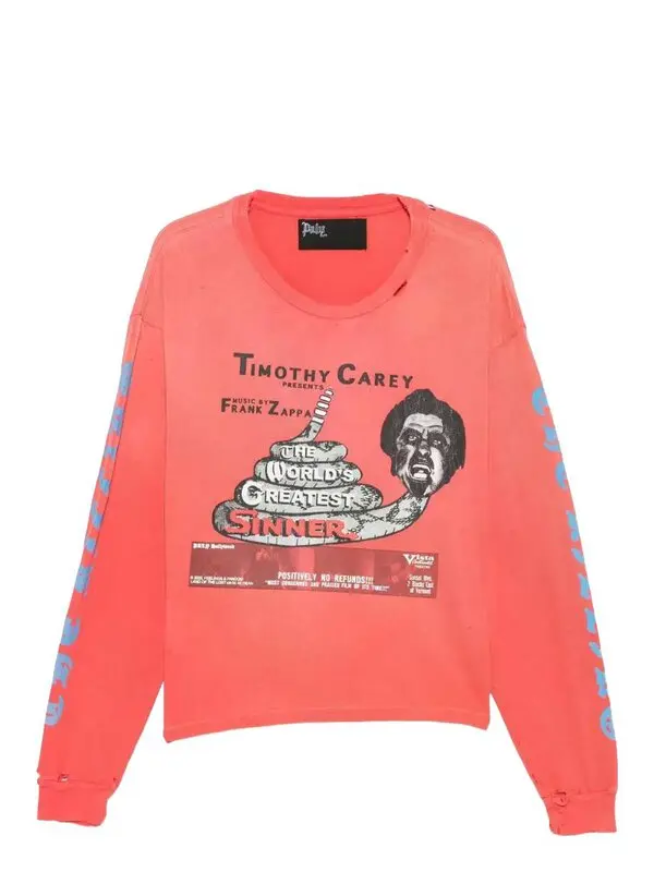 PALY Graphic Print Long Sleeve T-shirt - Red