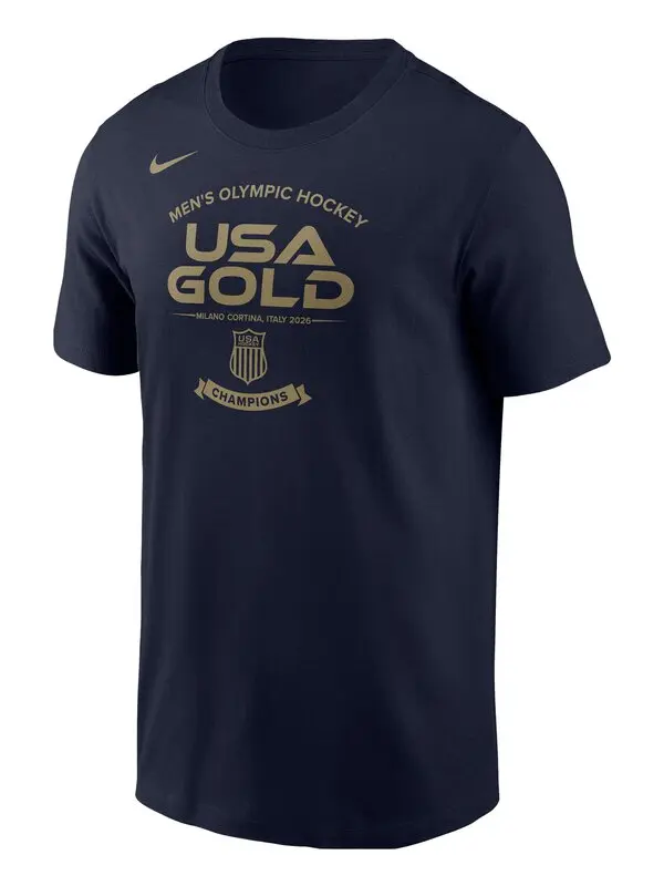 Nike Usa Olympic Team 2026 "gold Medal" Core Short-sleeve T-shirt - Blue