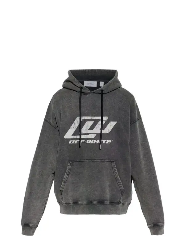 Off-White Logo-printed Hoodie - Grey