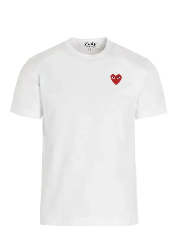 Play Comme Des Garcon Logo-motif T-shirt - White