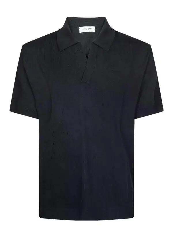 PAOLO PECORA Knitted V-neck T-shirt - Blue