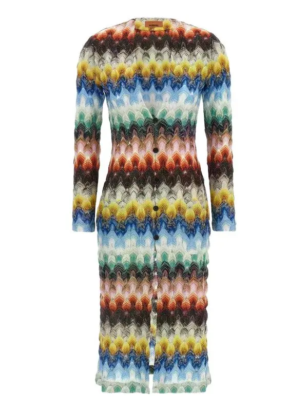 Missoni Lamé Lace Cardigan - Blue