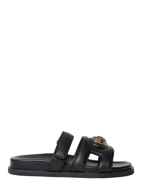 Kurt Geiger London Meena Eagle Flat Slide Sandals - Black