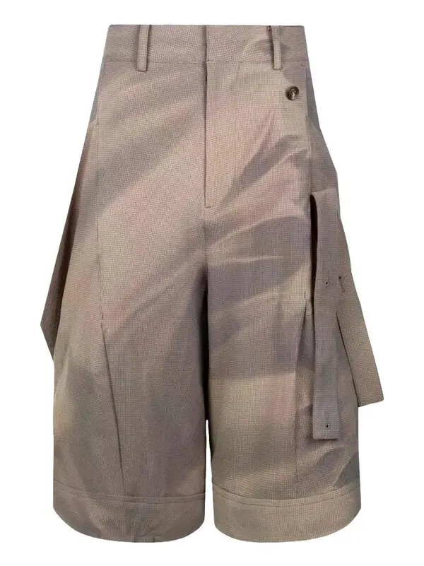 JIYONGKIM Layered Strap Half Shorts - Neutrals
