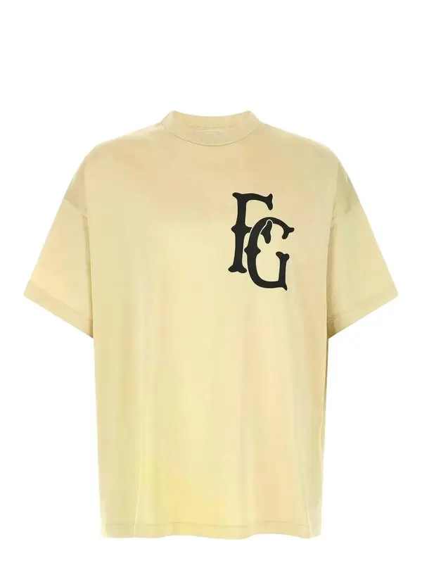 Fear Of God Print Crew Neck T-shirt - Neutrals