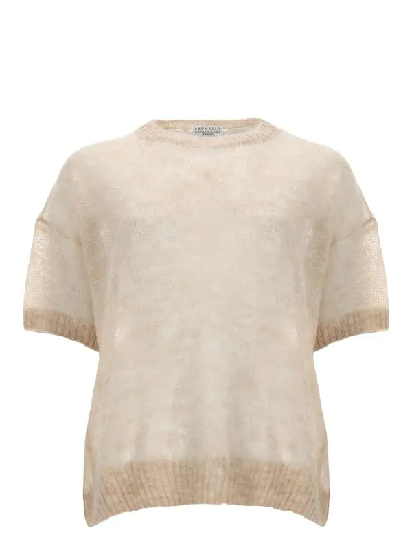 Brunello Cucinelli Maglia In Mohair - Ivory