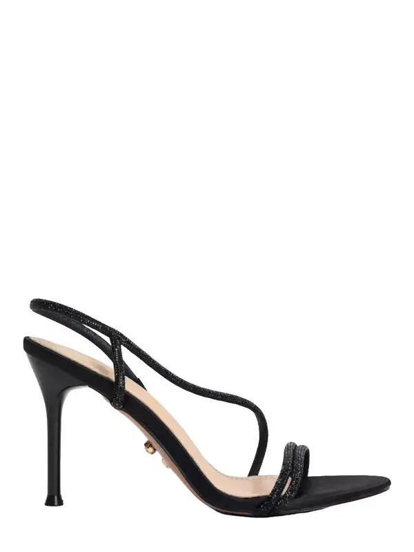 TWENTY FOURHAITCH Embellished Strap Sandals - Black