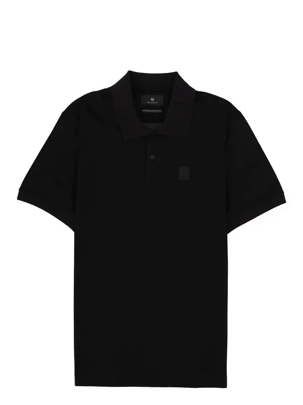 Belstaff Polo "steel" Con Patch Logo - Black