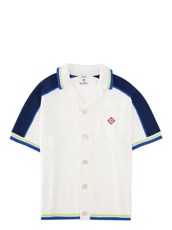 Casablanca Camicia In Crochet Con Logo - Multicolour