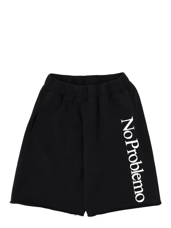 NO PROBLEMO Logo Shorts - Black