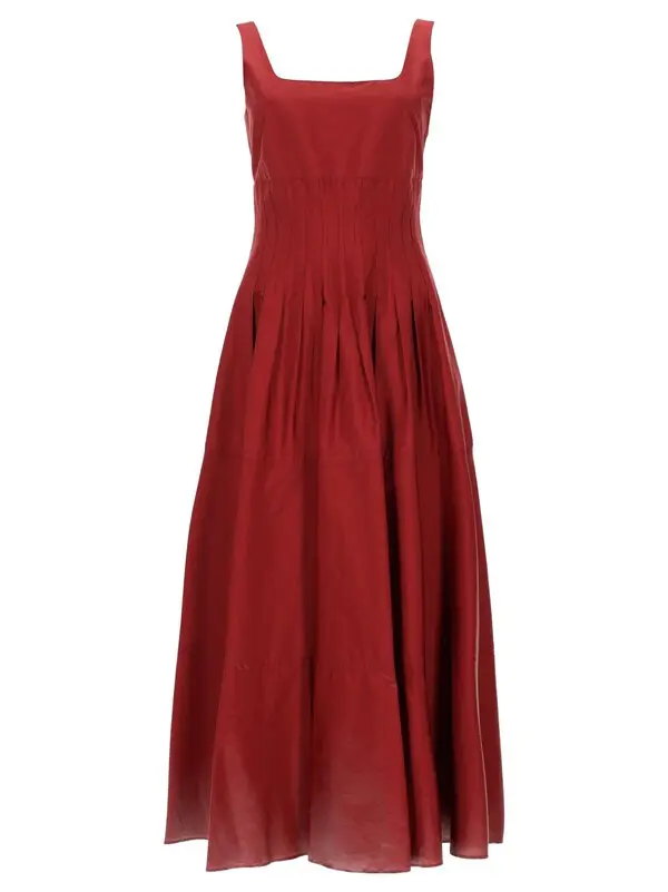 Max Mara Cotton Midi Dress - Red