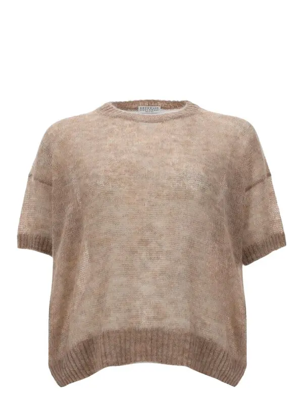Brunello Cucinelli Maglia In Mohair - Beige
