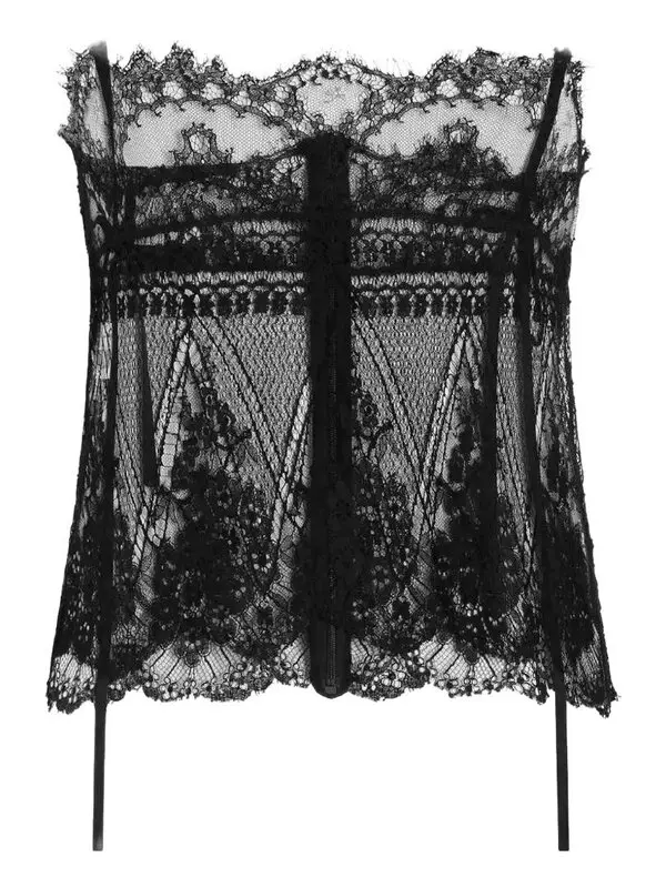 Dolce & Gabbana Lace Tie-strap Top - Black