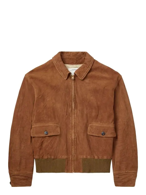 Visvim Mahon Suede Jacket - Light Brown
