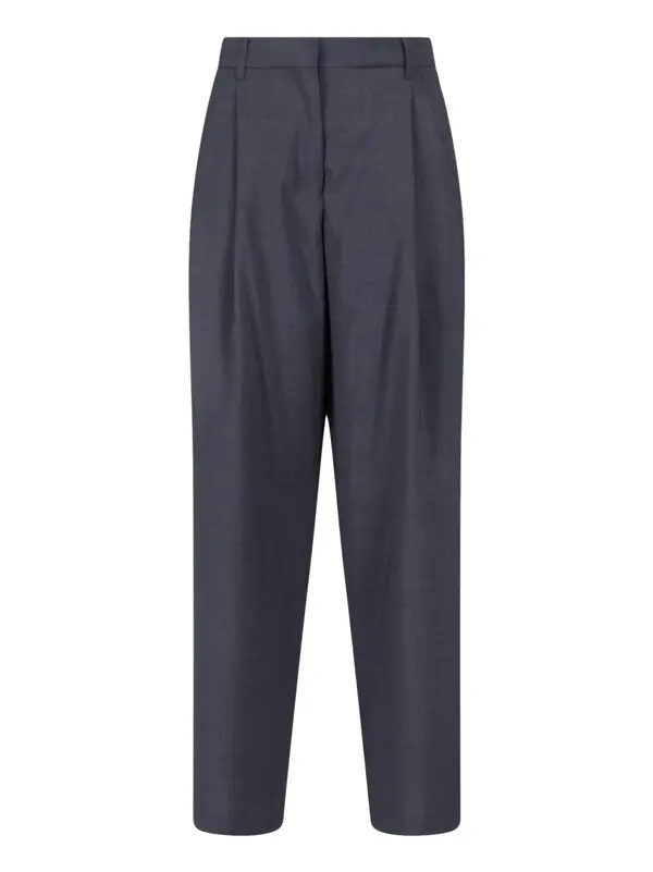 Sportmax Virgin Wool Trousers - Gray