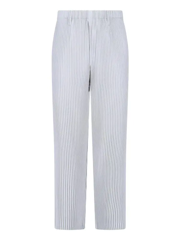 HOMME PLISSE Pleated Trousers - Gray