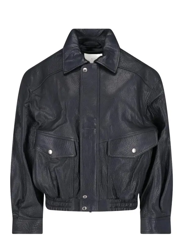 Sportmax Lambskin Bomber Jacket - Black