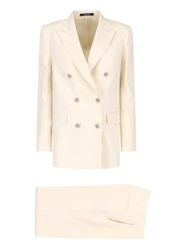 Tagliatore T Jasmine Double-breasted Suit - Cream