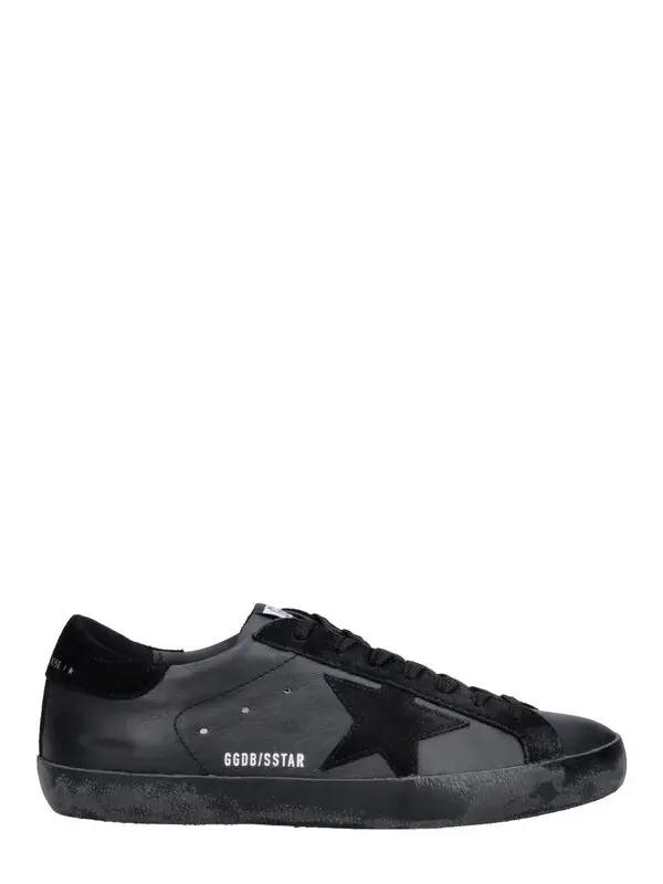 GOLDEN GOOSE Super-star" Calfskin Sneakers - Black