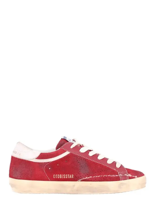 GOLDEN GOOSE Super-star" Calfskin Sneakers - Red