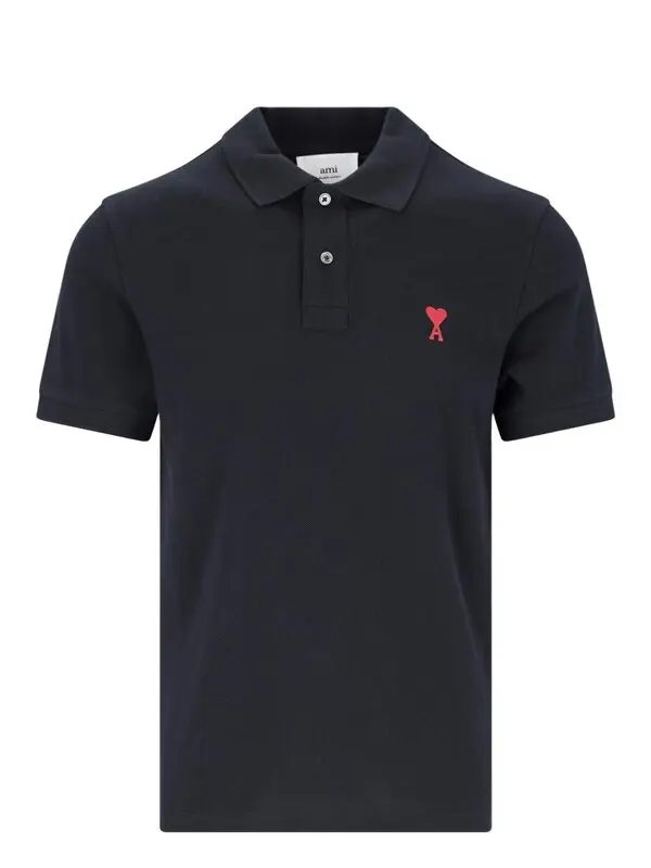 Ami Logo Polo - Black