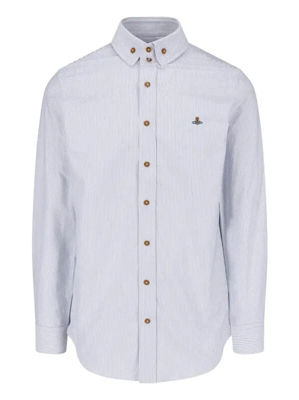VIVIENNE WESTWOOD Shirt "two Button Krall - Light Blue