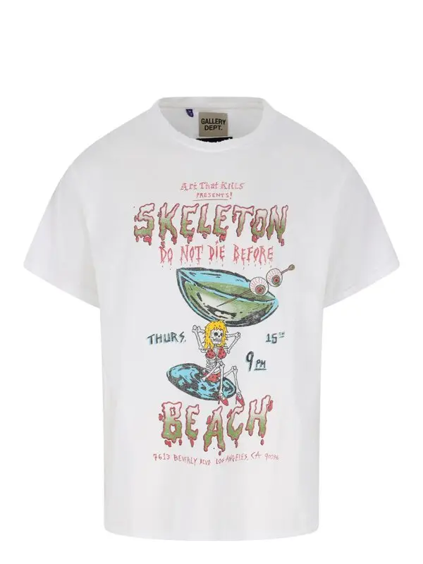 GALLERY DEPT. T-shirt "skeleton Beach - White