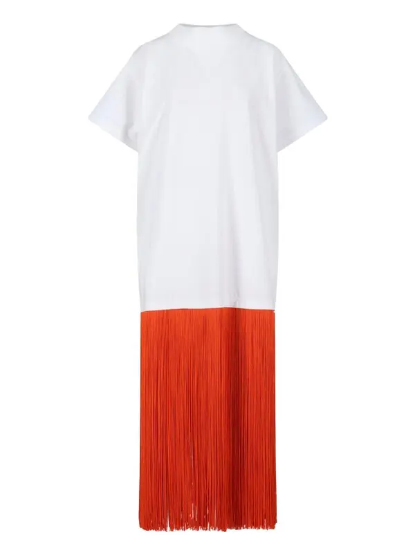 Alaïa Fringe Maxi T-shirt - White