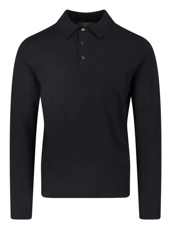 Stone Island Thom Browne Virgin Wool Polo - Black