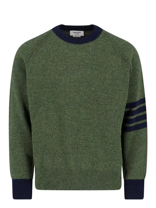 Thom Browne Bar Sweater - Green