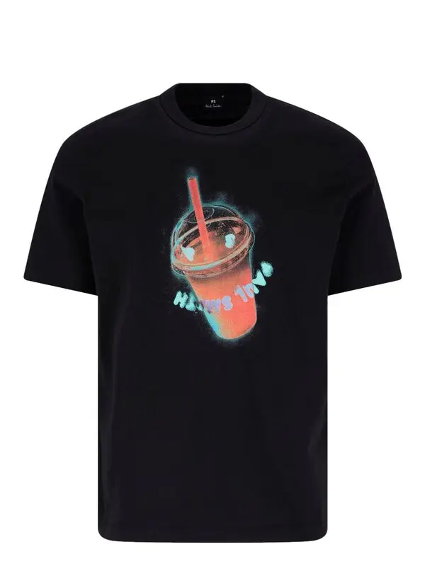 Paul Smith T-shirt Logo "drink - Black