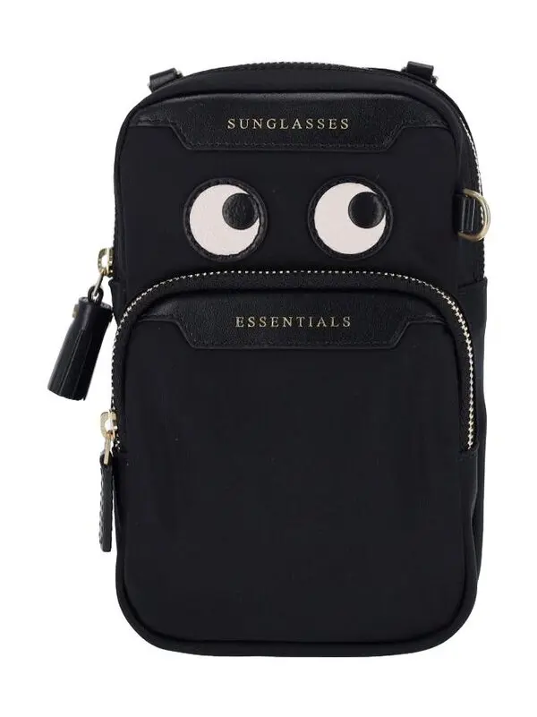 ANYA HINDMARCH Logo Essentials Shoulder Bag - Black