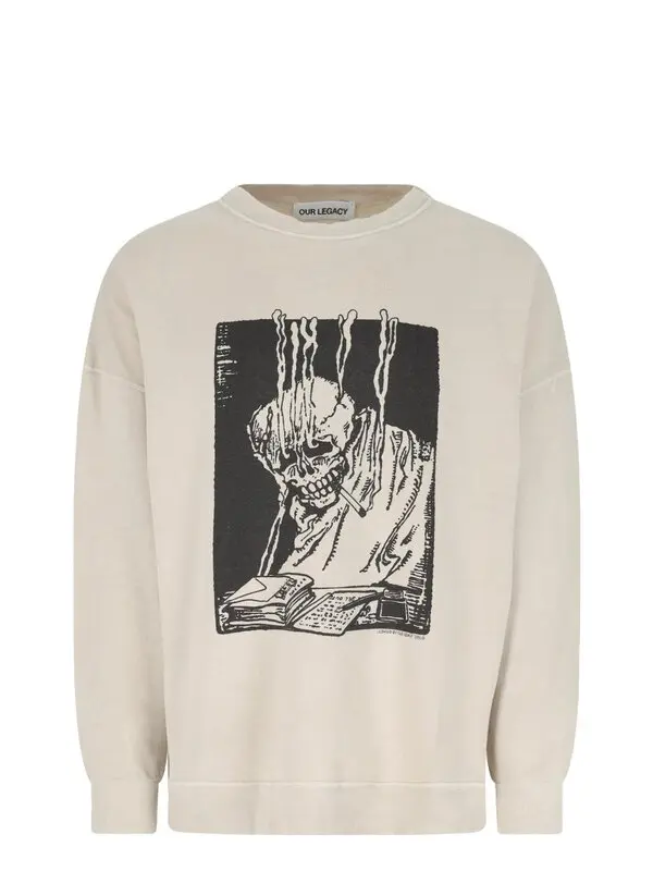 Our Legacy Angry Fan Mail Sweatshirt - Beige