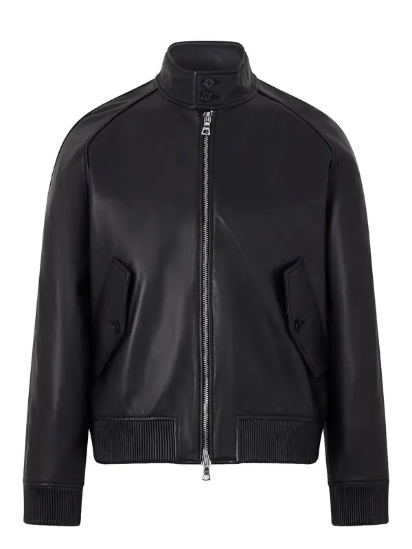 Officine Générale Camron Leather Jacket - Black