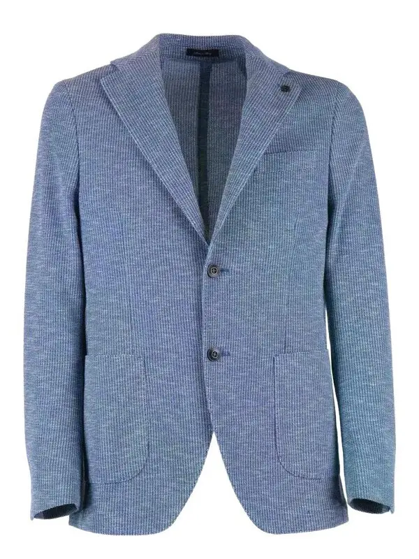 BRERA Mélange-effect Blazer - Blue