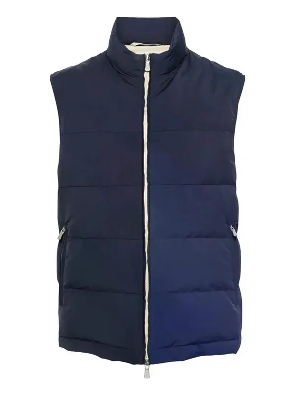 Eleventy Quilted Gilet - Blue