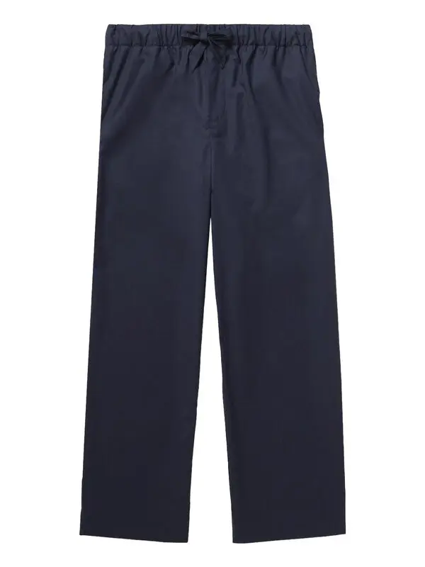 Frescobol Carioca Luan Straight-leg Wool Trousers - Blue