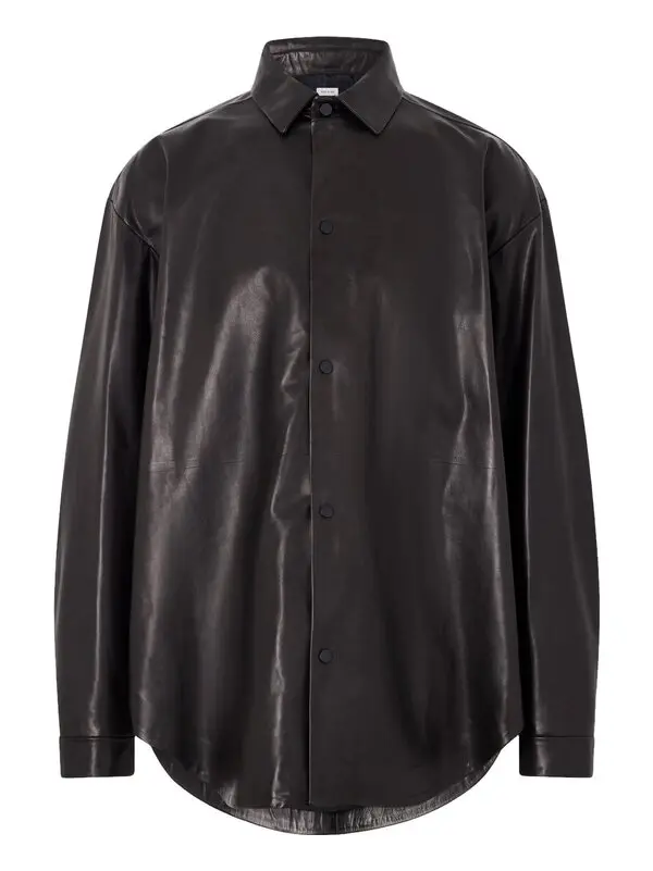 Fear Of God Leather Overshirt - Brown