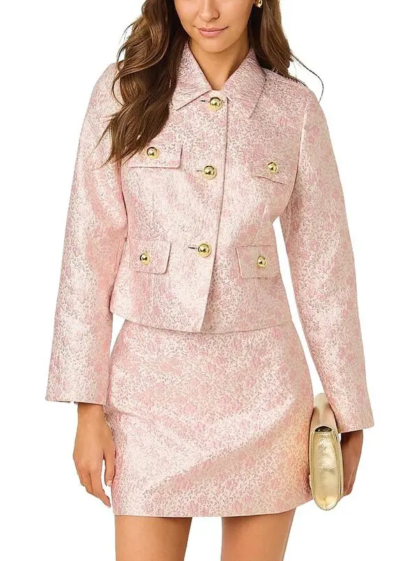 LILLY PULITZER Eloraina Brocade Jacket - Conch Shell Pink