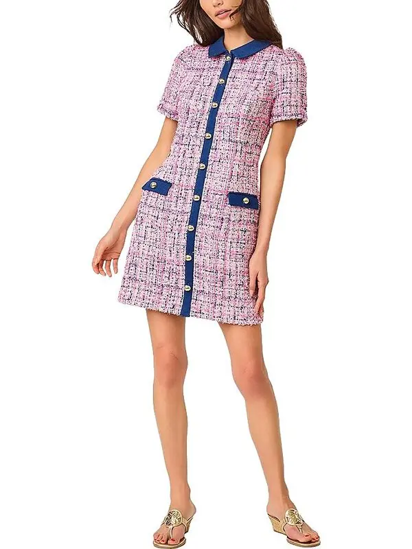 Lilly Pulitzer® Aaryn Boucle Shift Dress - Confetti Pink