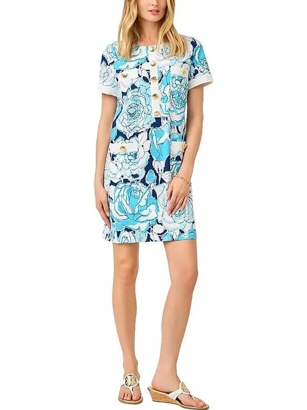 LILLY PULITZER Locklyn Shift Dress - Capri Blue Rosanna