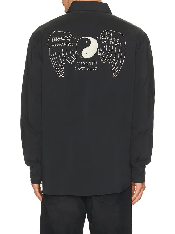 Visvim Four Corners Long Sleeve Shirt - Black
