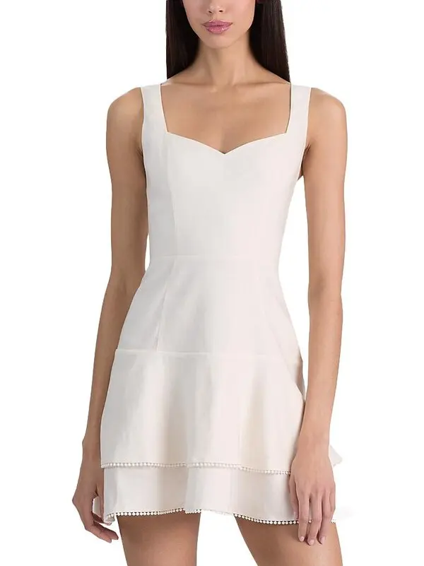 Alice + Olivia Miriam Mini Dress - Off White