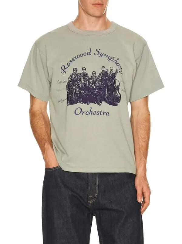 SAMUEL ZELIG Orchestra Tee In Teal - Teal Grey