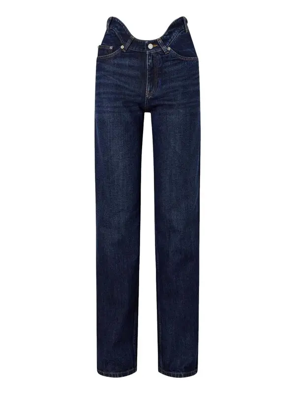 JEAN PAUL GAULTIER High-rise Straight-leg Jeans - Blue