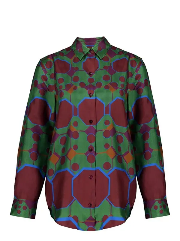 PAULA Ametista Octa Print Silk Twill Shirt - Multicolour